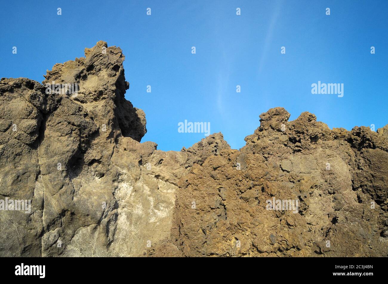 Dry Hardened Lava Rocks Landscape of a Dormant Volcano Stock Photo - Alamy