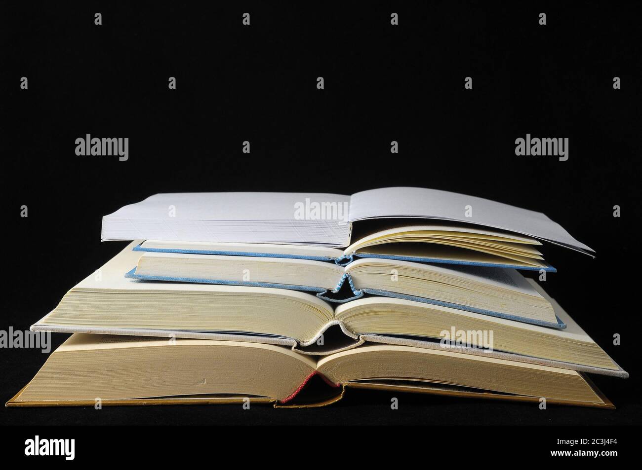 Empty Classic Book Isolated over a Black Background Stock Photo - Alamy