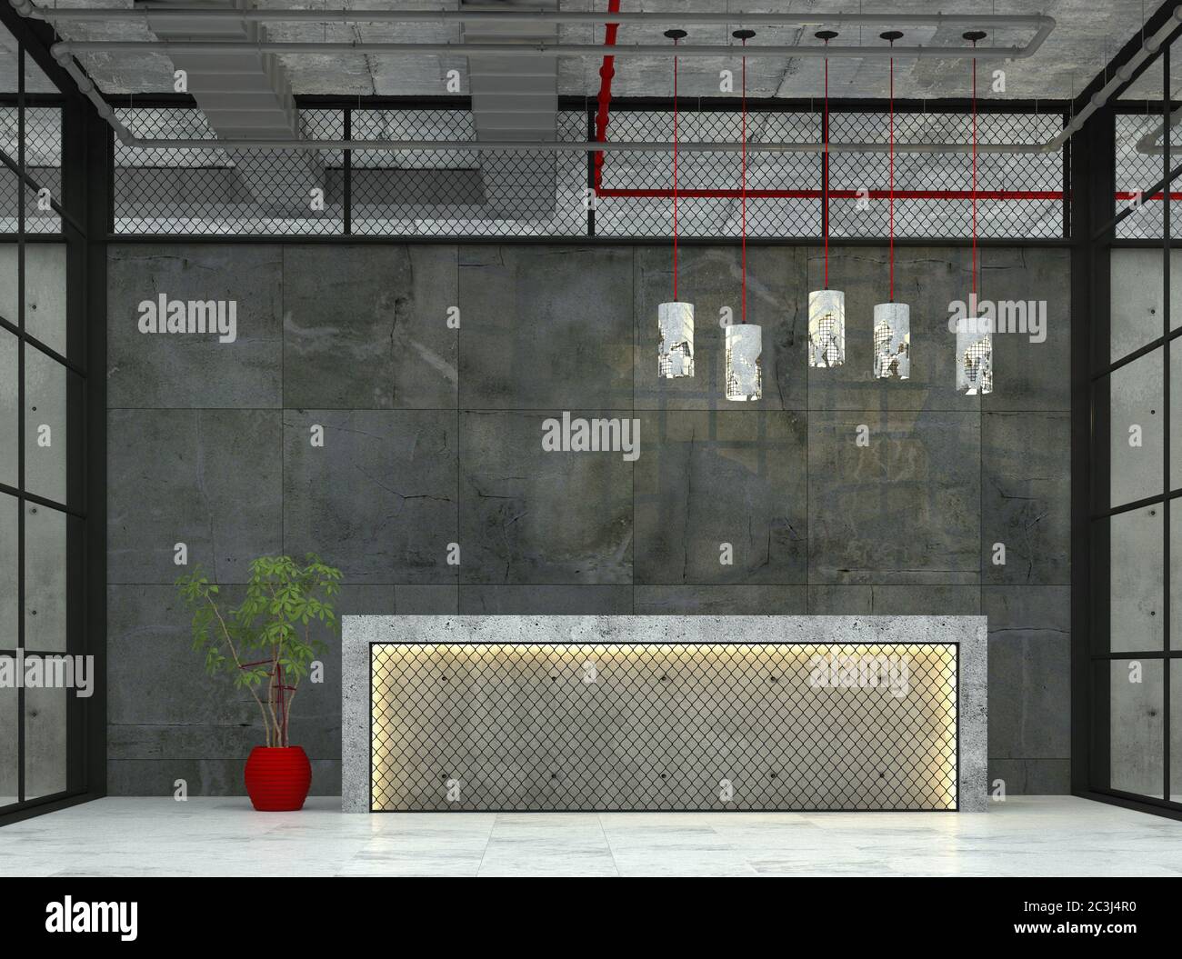 Office lobby reception desk visualization hi-res stock photography and ...