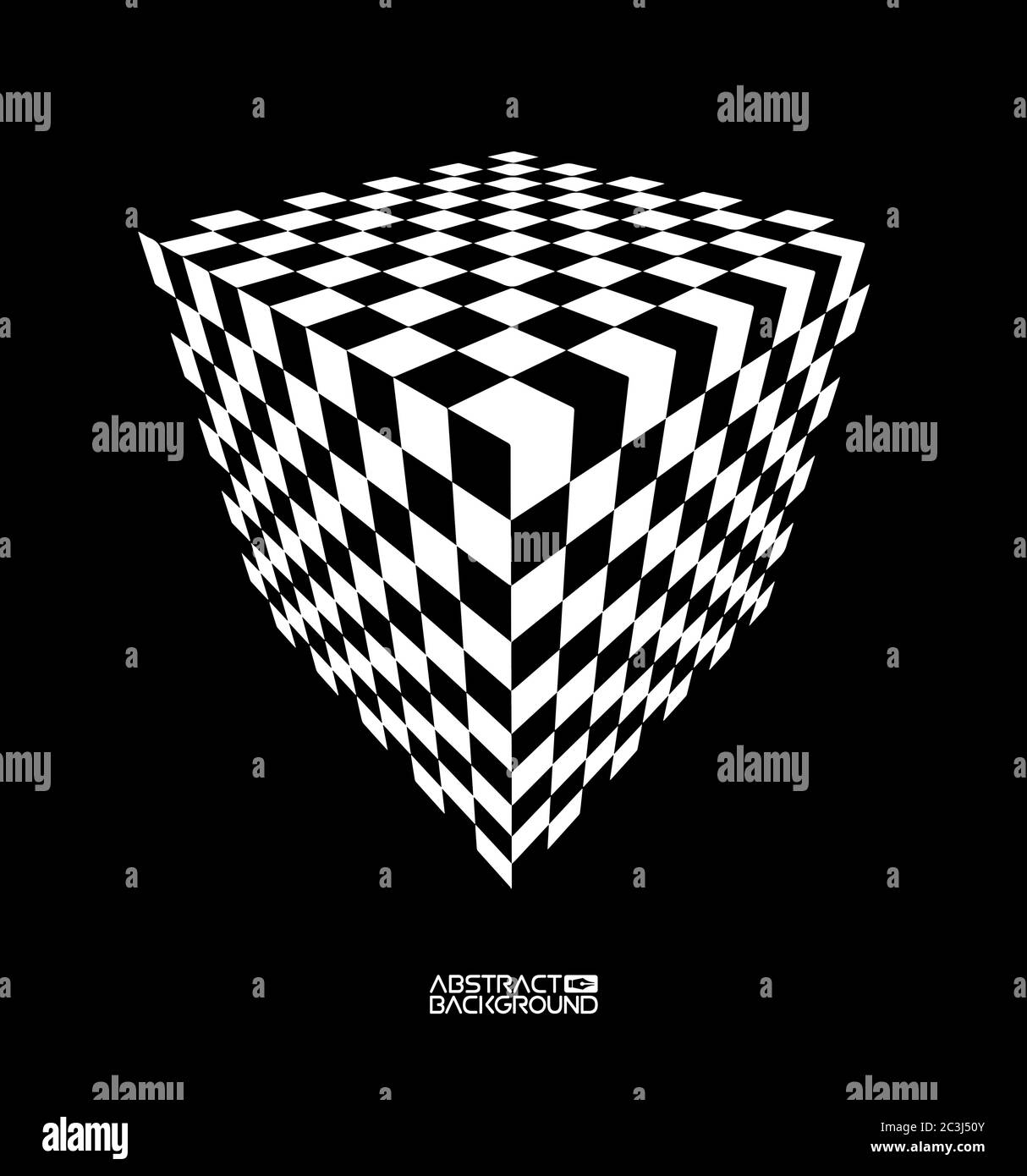 Cube illusion vector Black and White Stock Photos & Images - Alamy