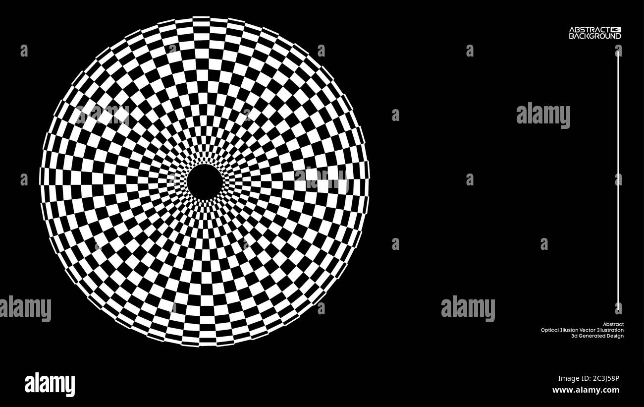 Optical illusion vector. Checker texture. Vector illustration Stock ...