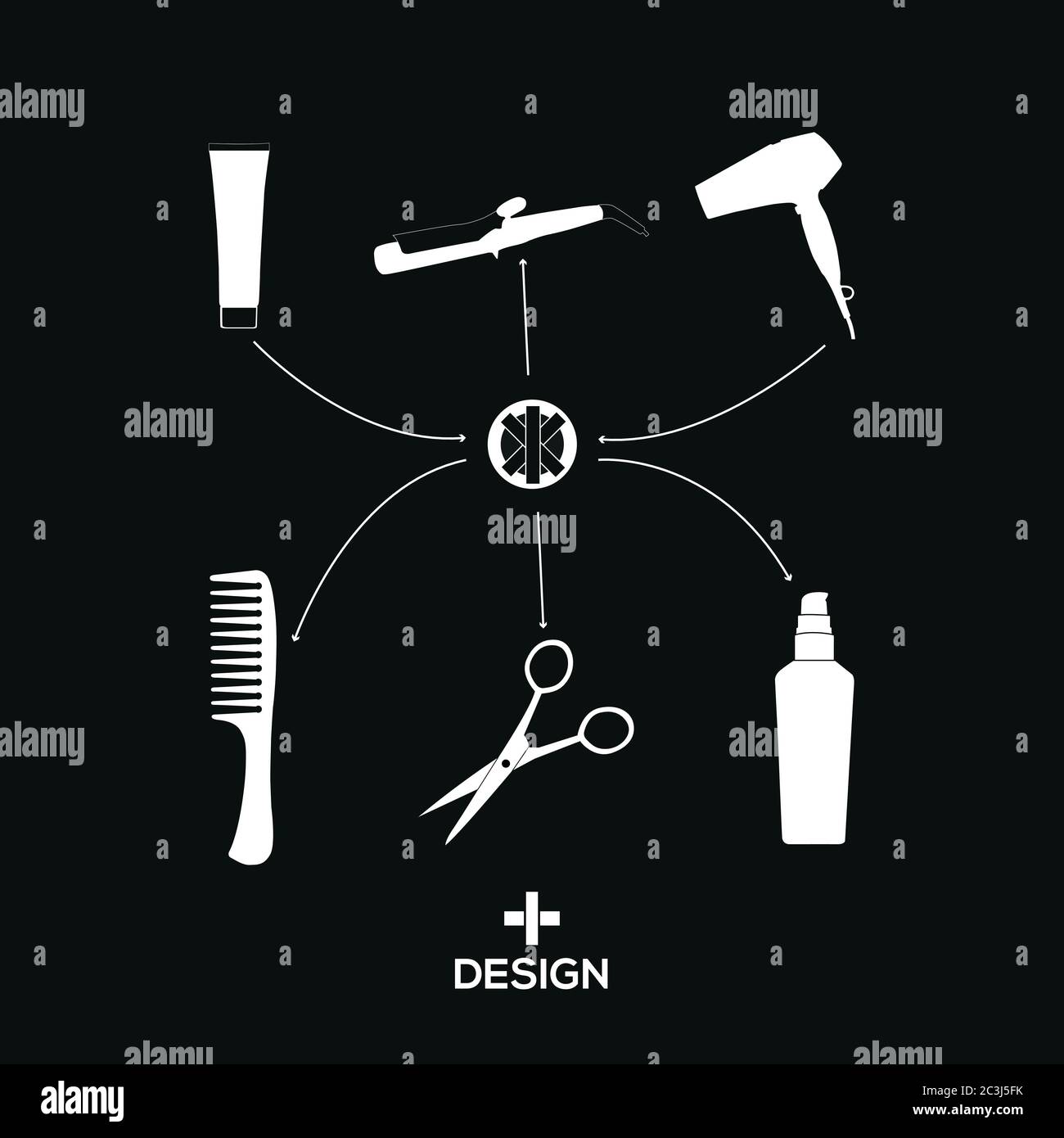 Straightening comb Stock Vector Images - Alamy