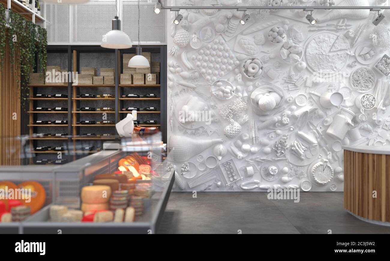 Grocery store interior design hi-res stock photography and images - Alamy