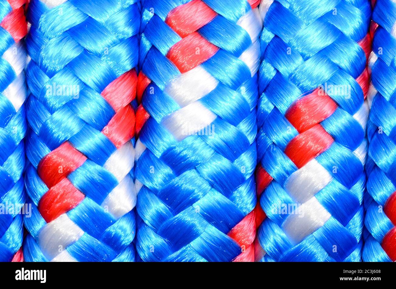 Background Texture Of The Blue Braided Rope Stock Photo - Alamy