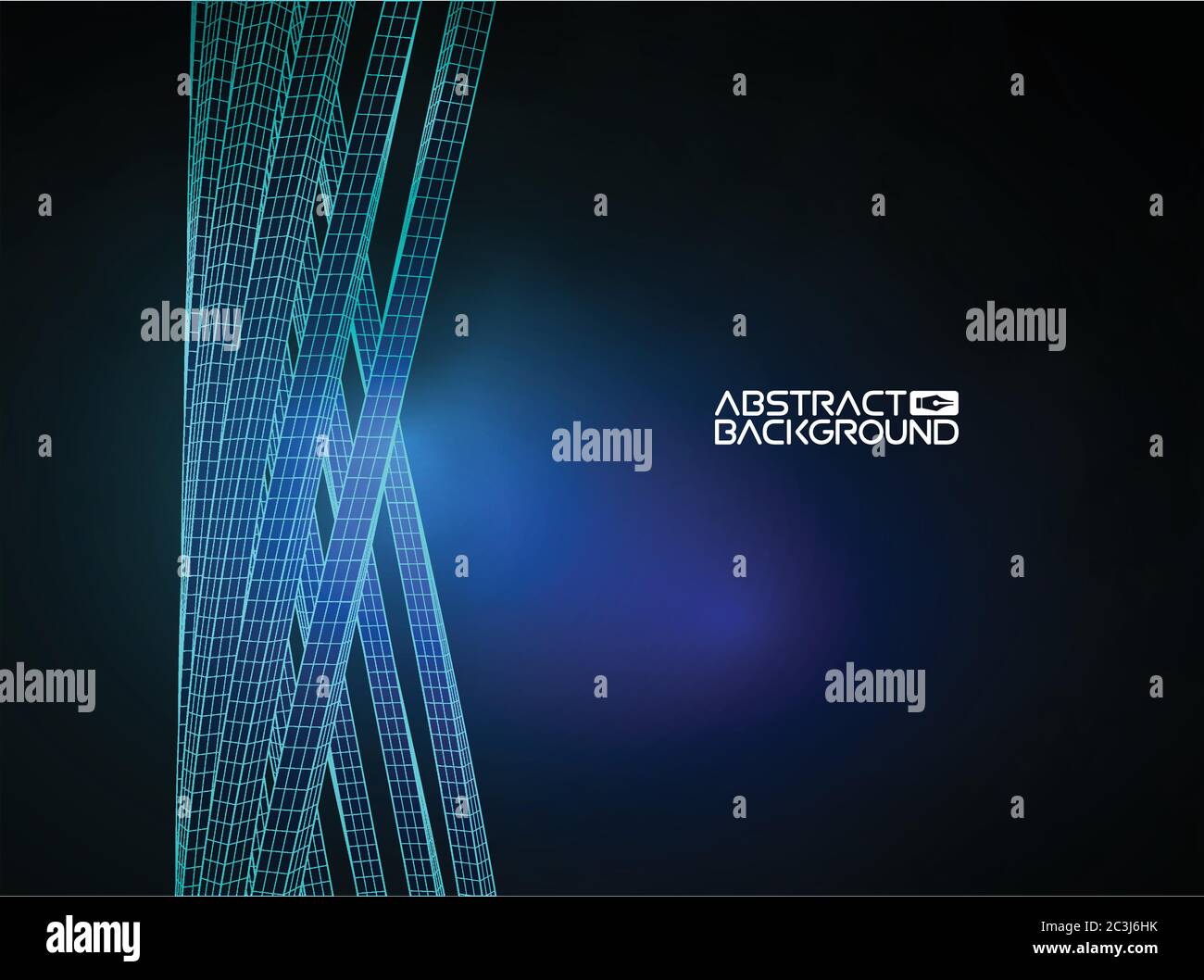 abstract architecture wireframe blueprint abstract background vector ...