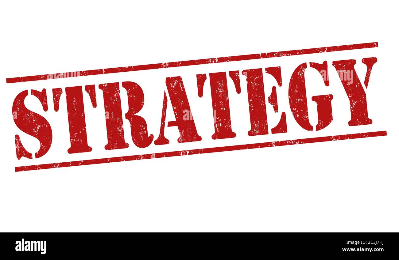 Illustration of red strategy message isolated on a white background ...