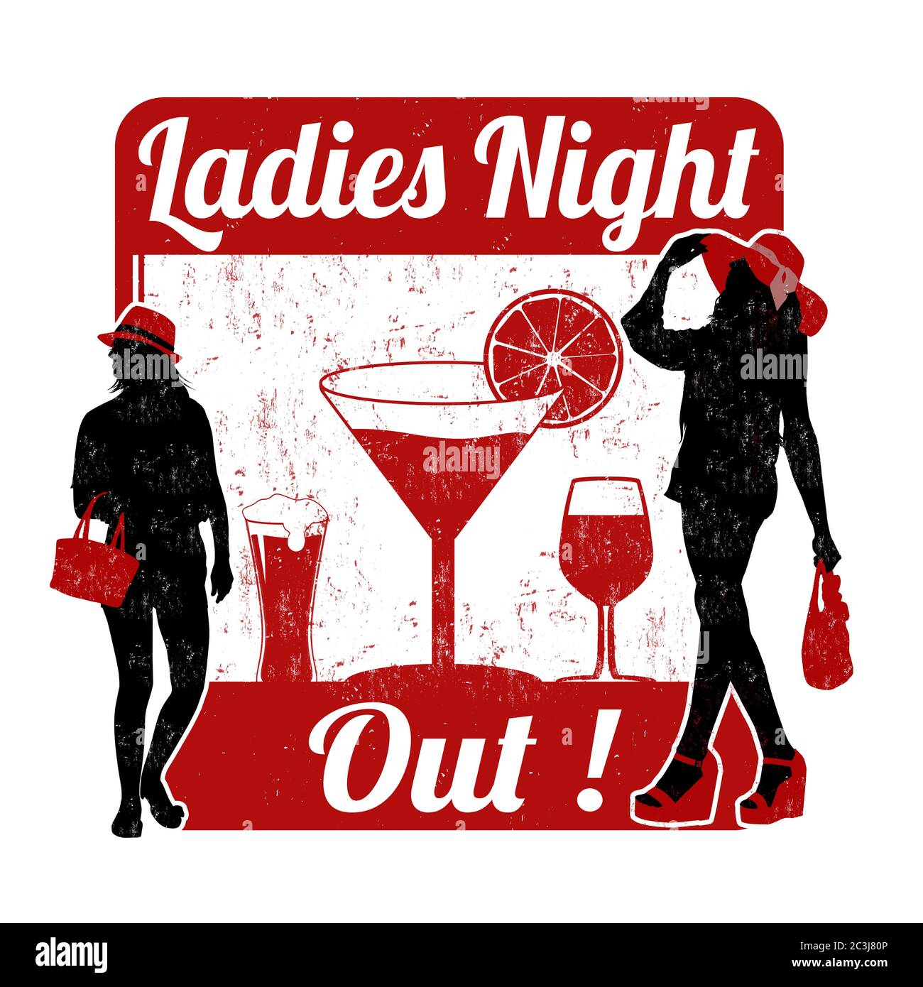 Ladies night stamp hi-res stock photography and images - Alamy