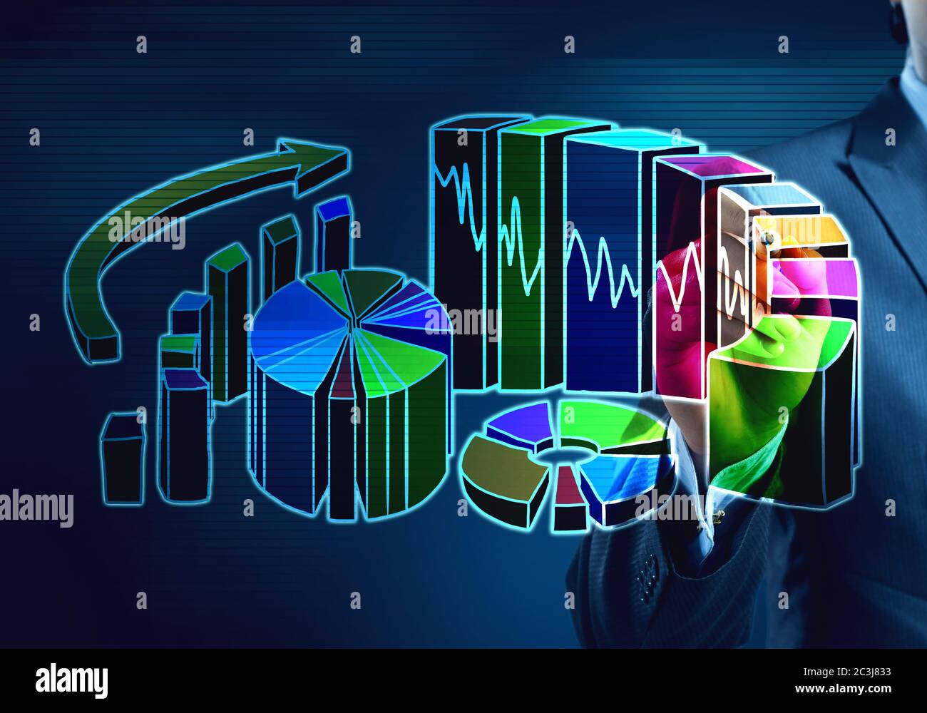 Presenting sales statistics Stock Photo - Alamy