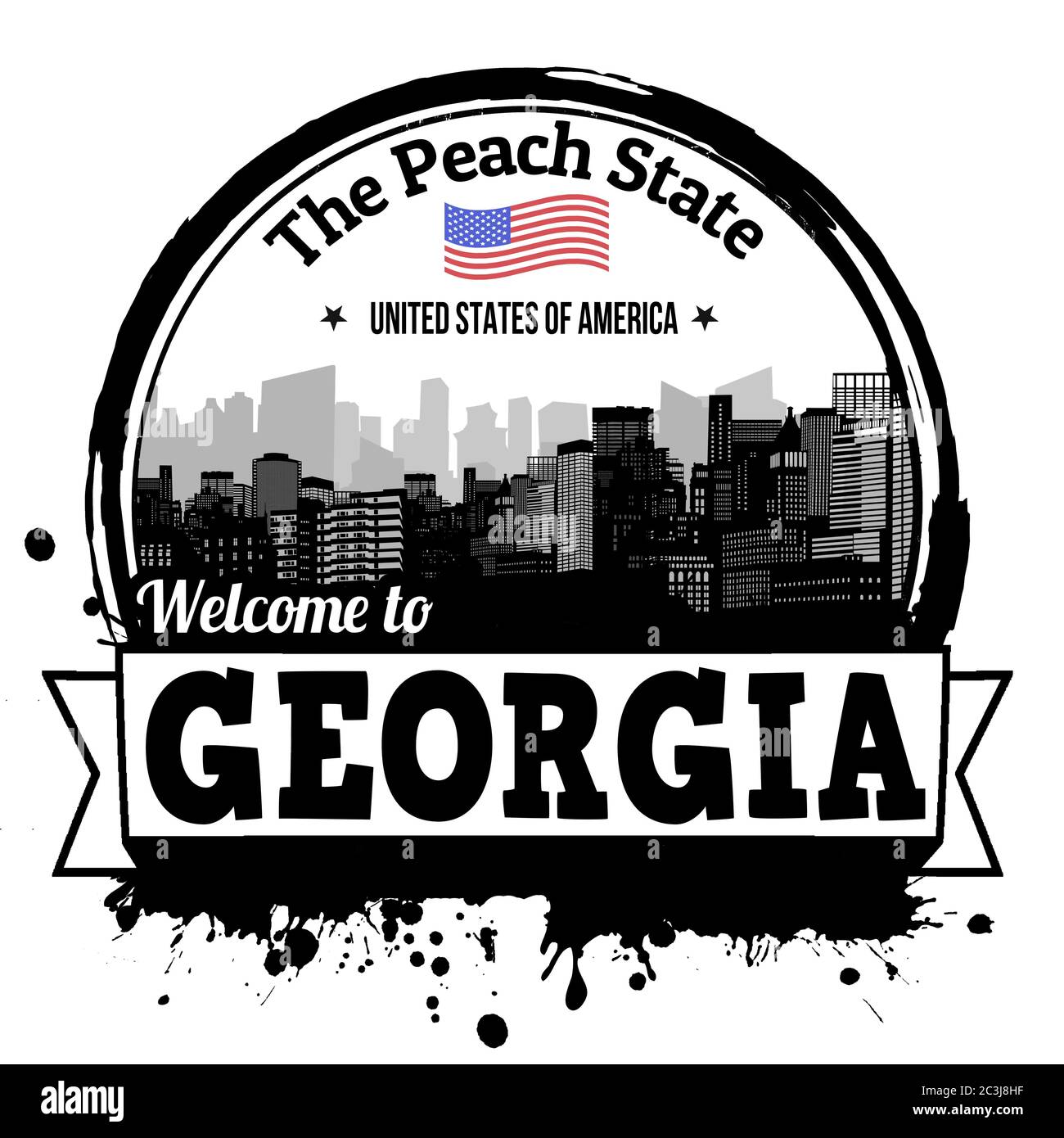 Georgia word art illustration hi-res stock photography and images - Alamy