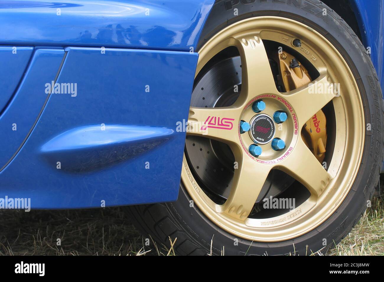 Blue subaru impreza rally car hi-res stock photography and images - Alamy