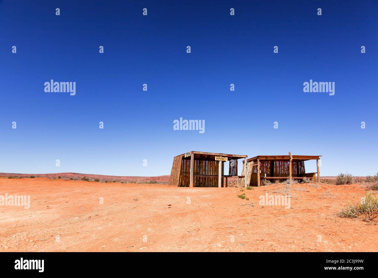 Old abandoned shack in desert. Arizona, Utah border, United States ...