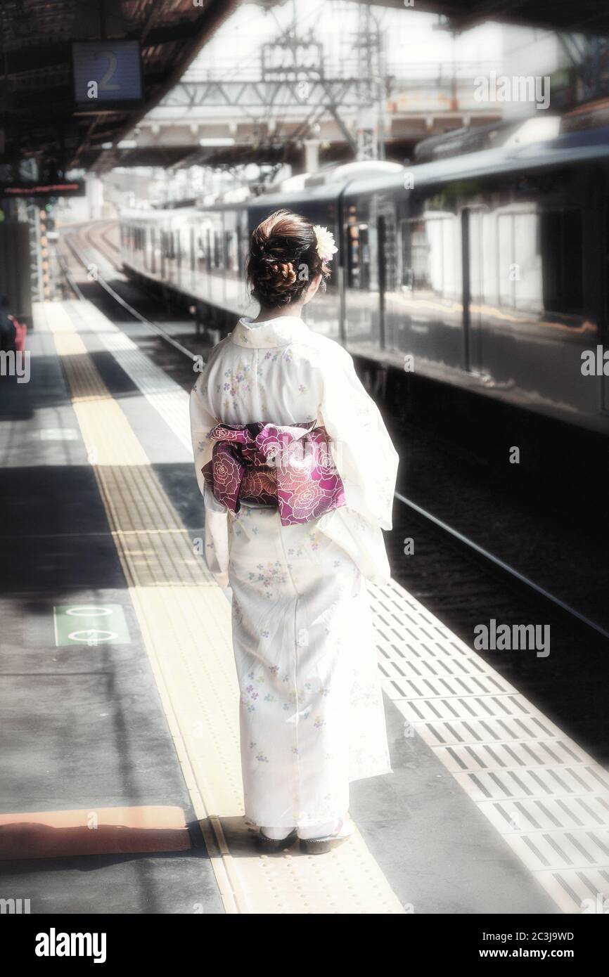 Young japanese women on train hi-res stock photography and images - Alamy
