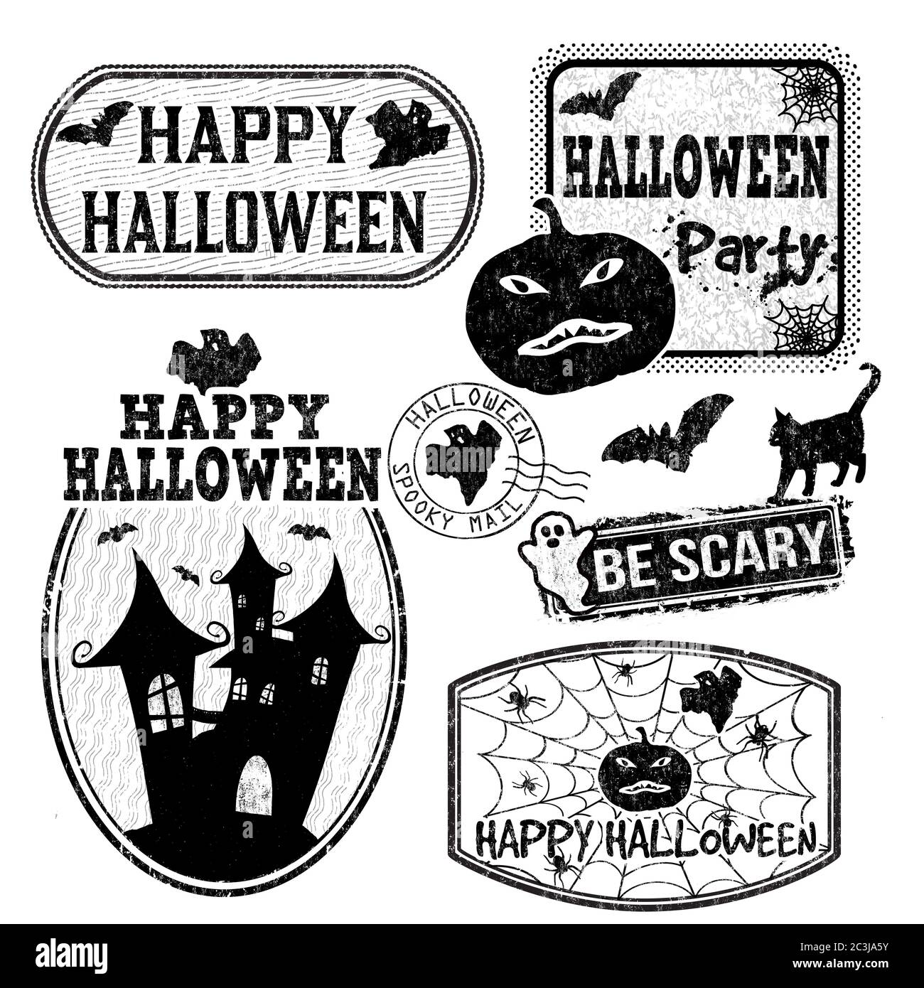 Halloween stamps hi-res stock photography and images - Alamy