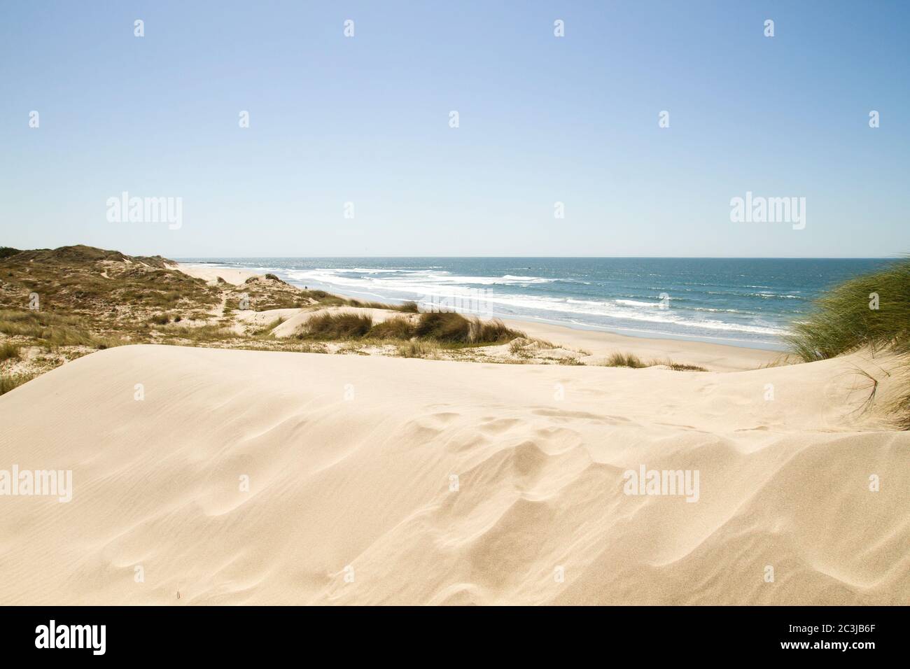 Sand dunes in the coast Stock Photo - Alamy