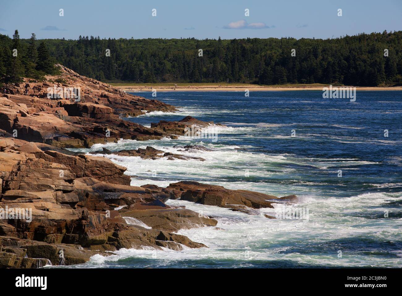 The rugged coastline of Mount Desert Island, Acadia National Park ...