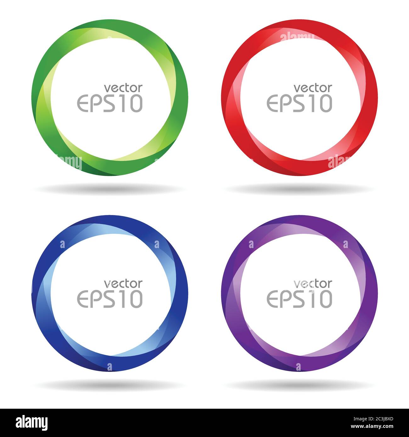 swirl circle icons set, vector logo illustration Stock Vector Image ...