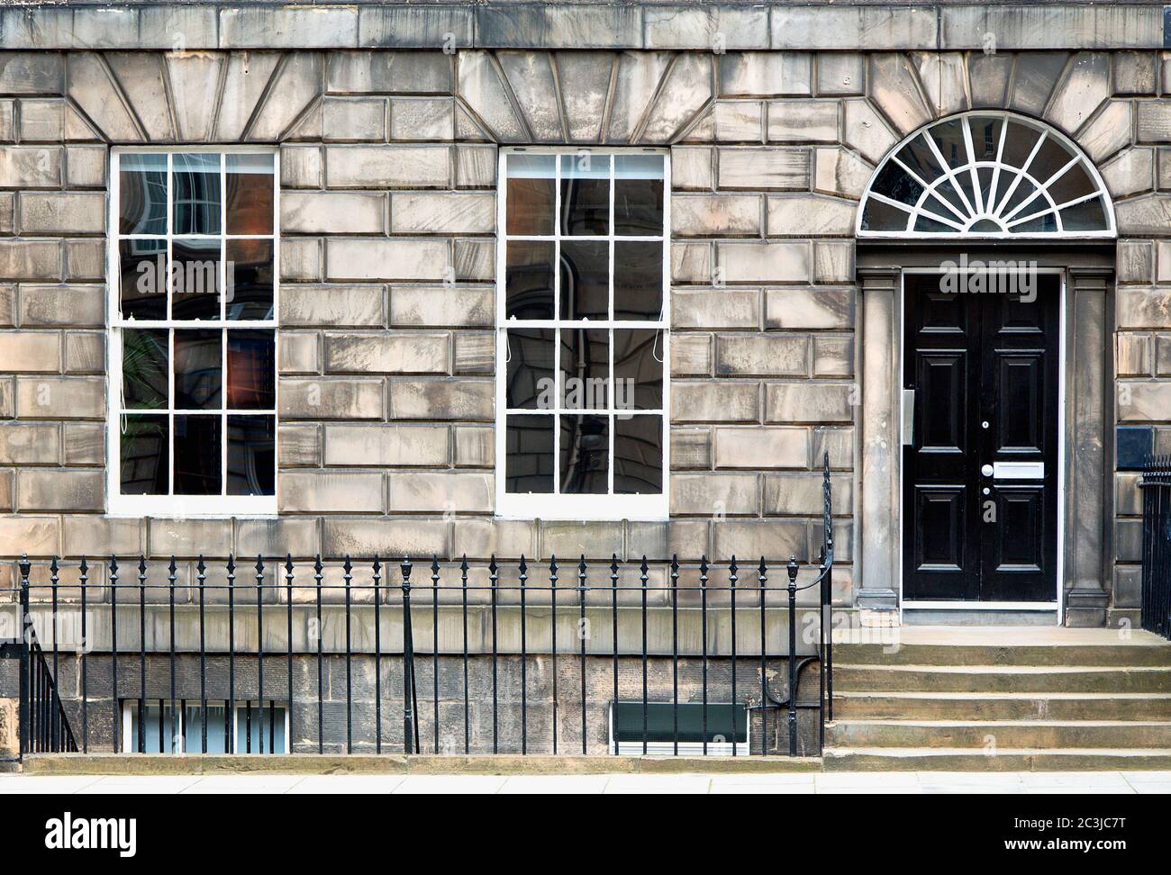 Architectural detail of a stone building in Edinburgh, Scotland, UK ...