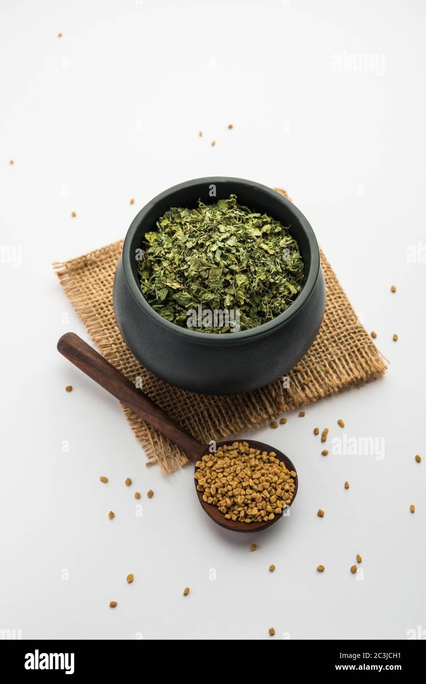 Kasoori Methi also known as Kasuri Methi or Dried Fenugreek Leaves ...