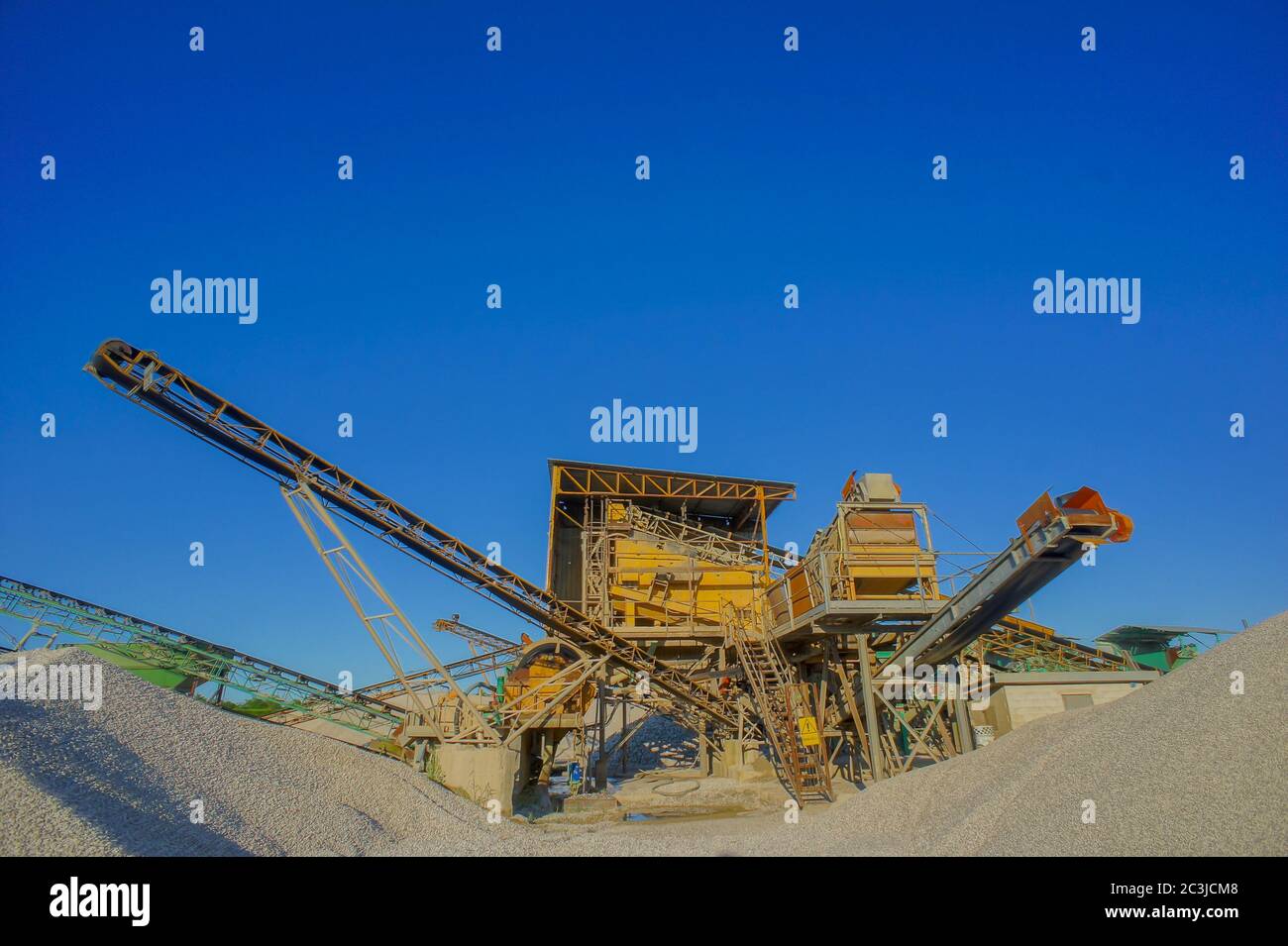 Industrial Gravel Quarry and Sand Stone Refinery Stock Photo - Alamy