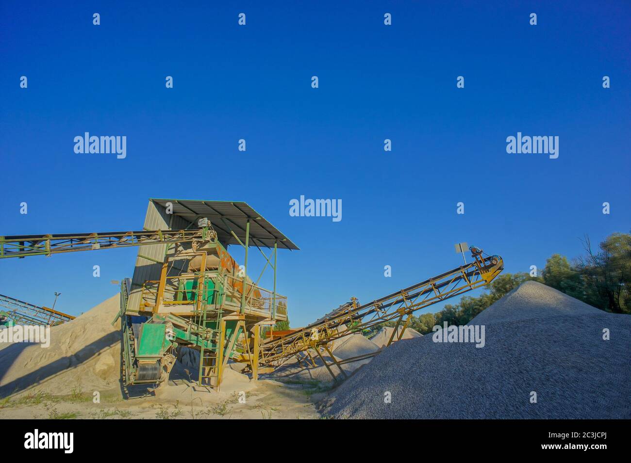 Industrial Gravel Quarry and Sand Stone Refinery Stock Photo - Alamy