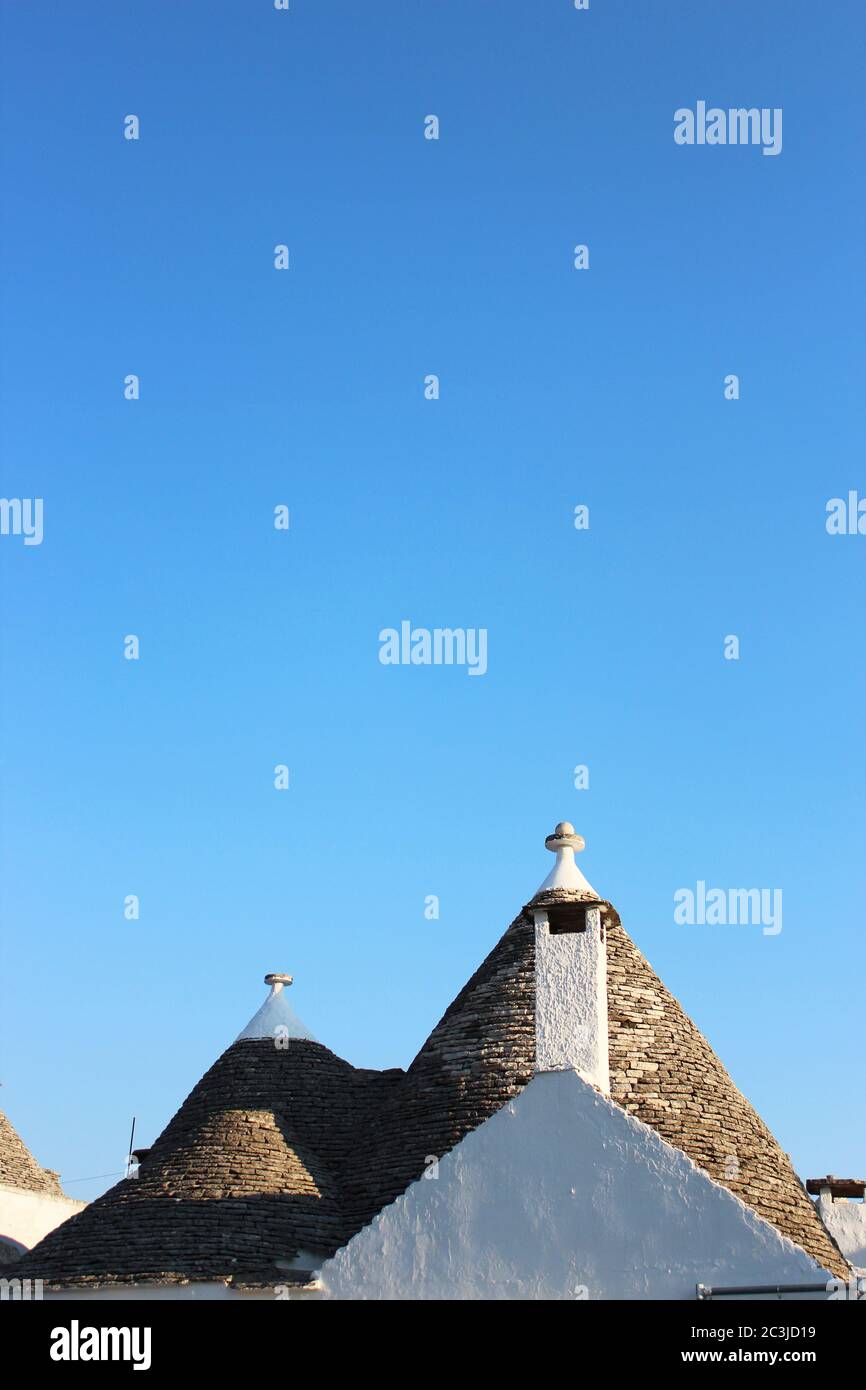 The beautiful city of Alberobello, in Puglia, in the province of Lecce ...