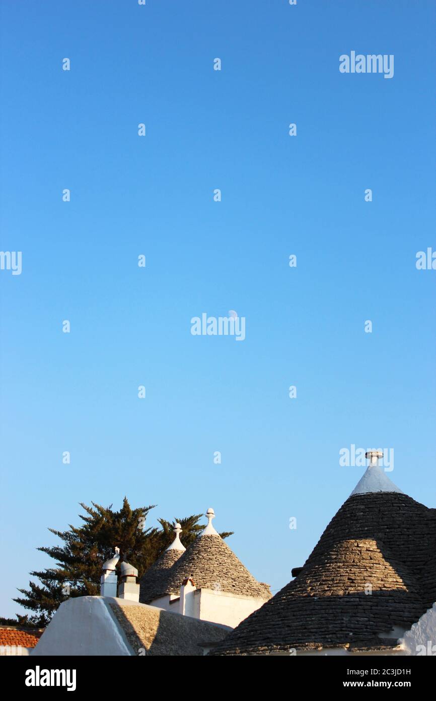 The beautiful city of Alberobello, in Puglia, in the province of Lecce ...