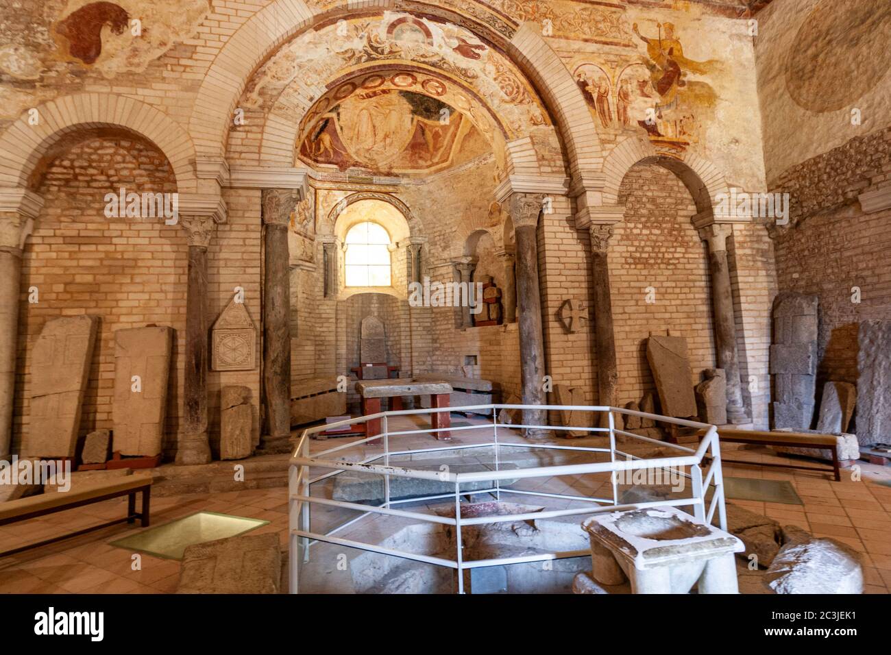 View of the Merovingian apse, Baptistery Saint-Jean de Poitiers ...