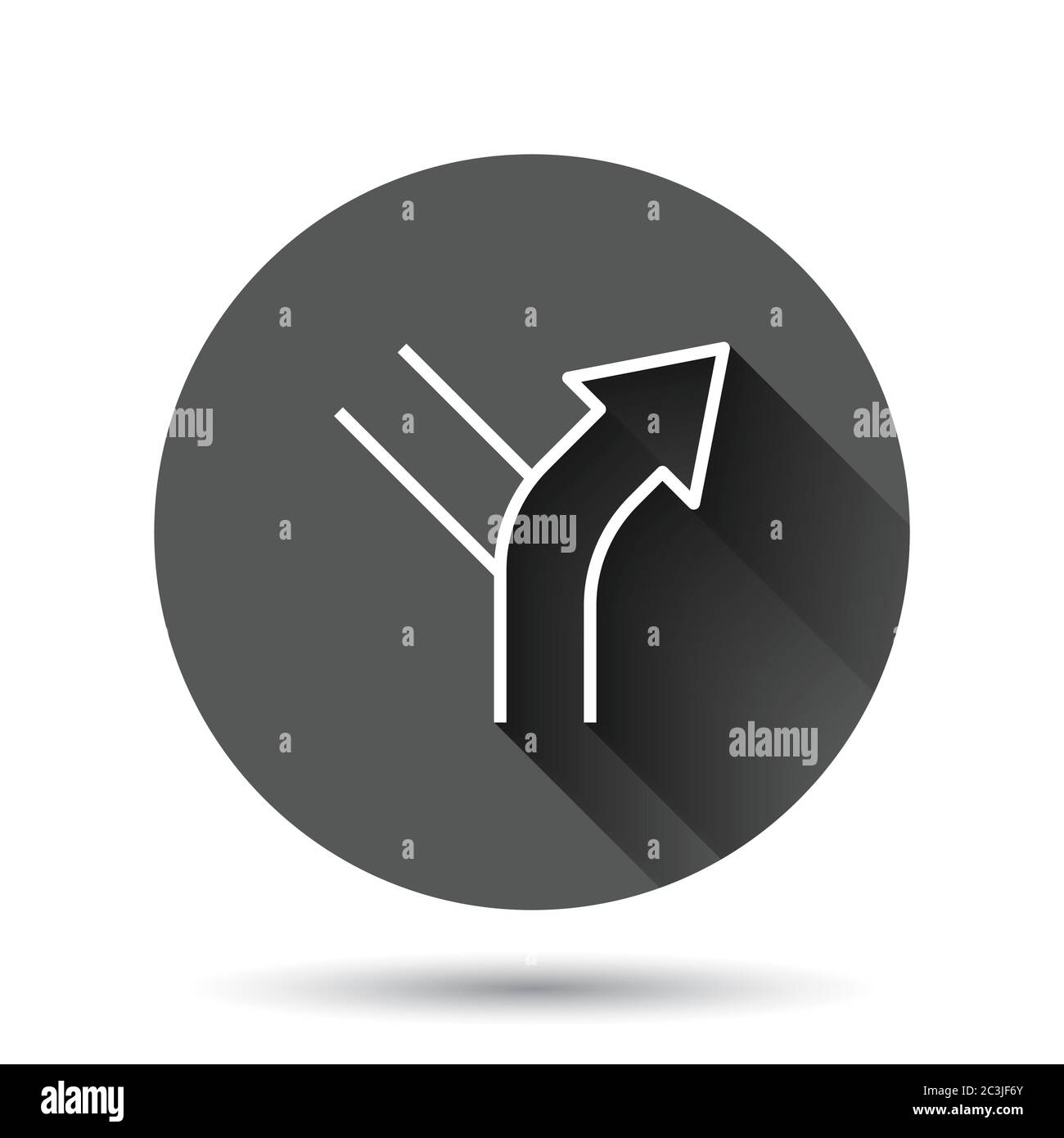 Crossroad icon in flat style. Road direction navigation vector ...