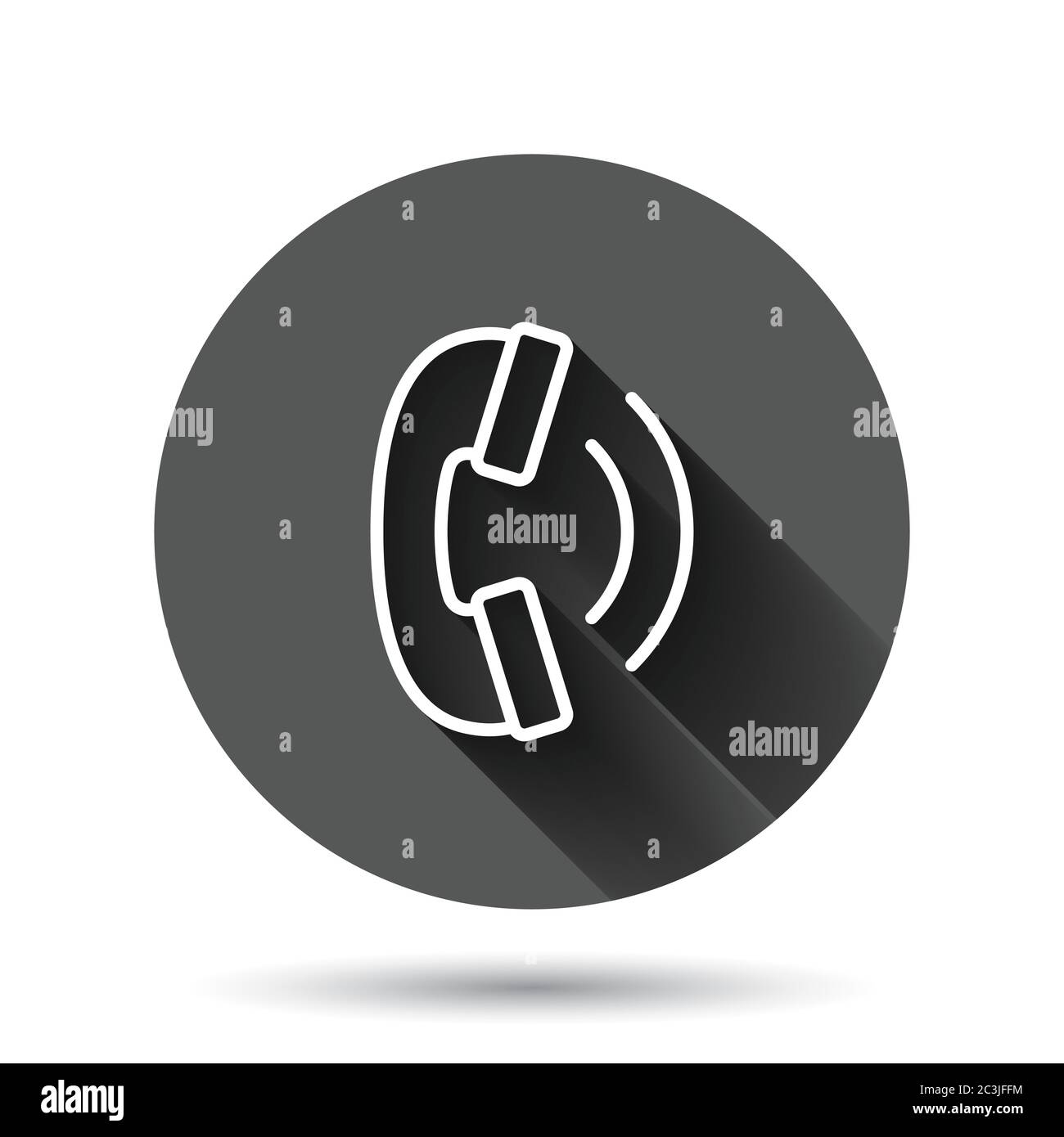 Mobile phone icon in flat style. Telephone talk vector illustration on ...