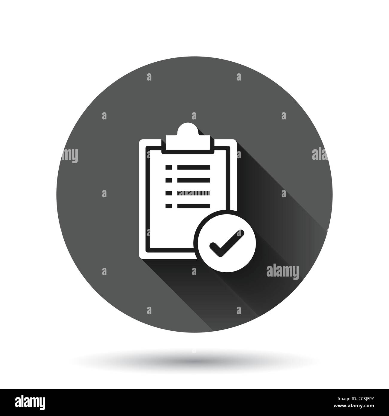 To do list icon in flat style. Document checklist vector illustration ...