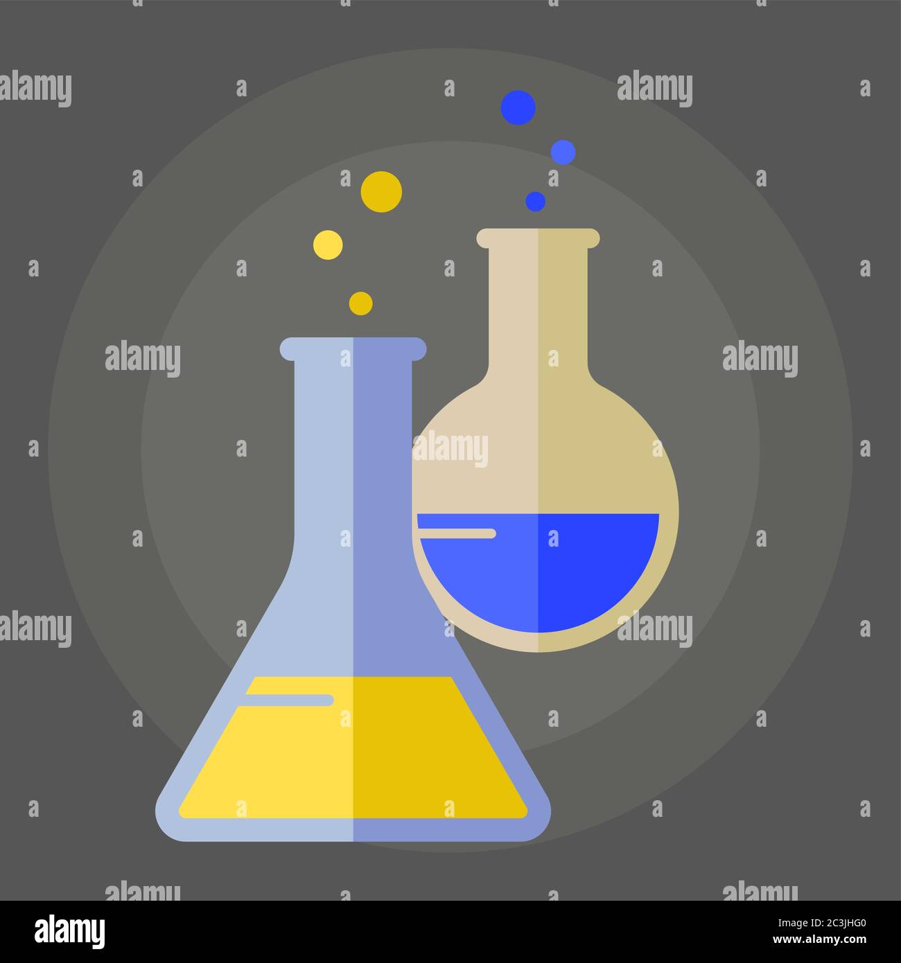 Laboratory Glass Beaker Icon Vector Illustration Stock Vector Image ...