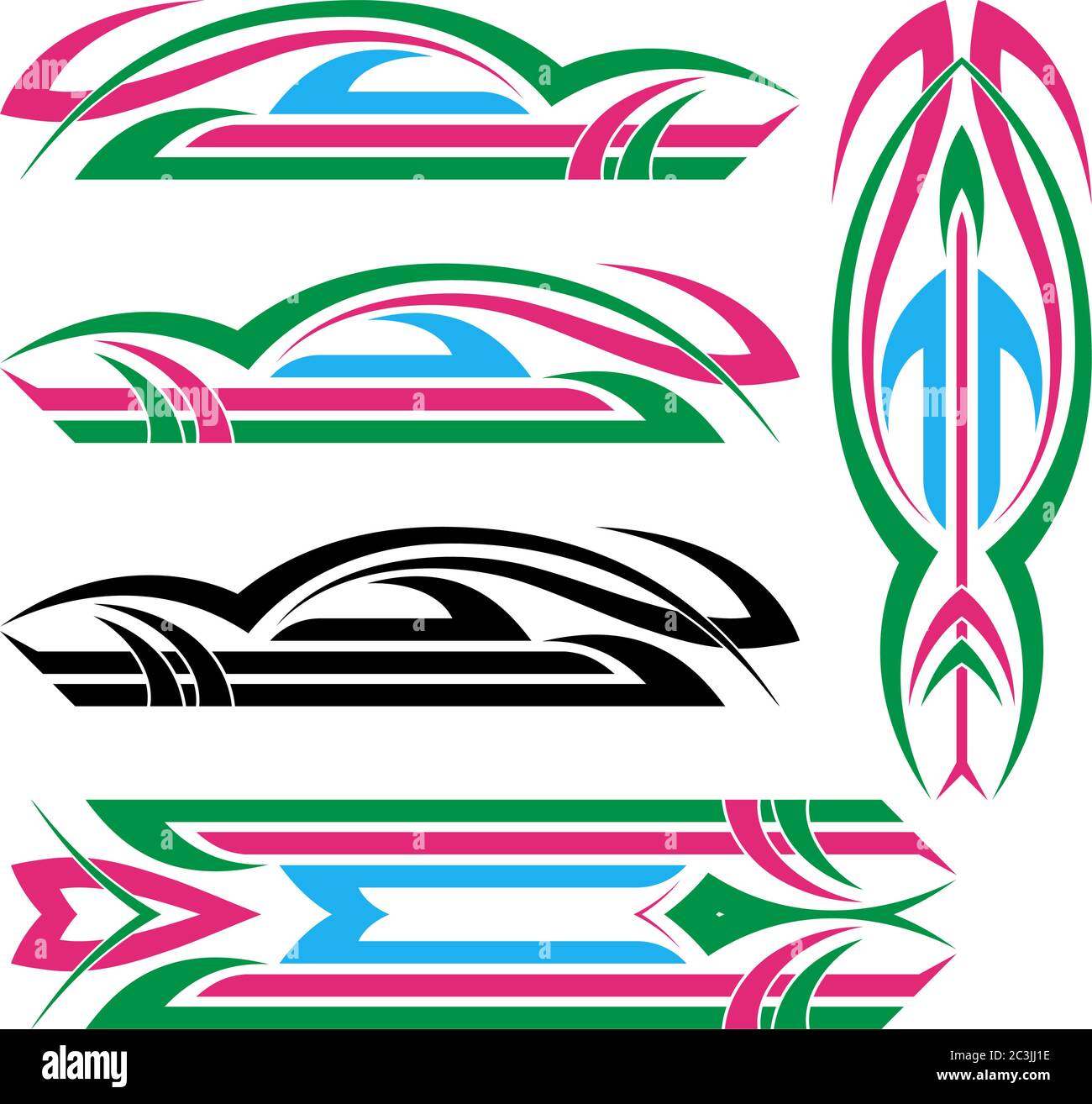 Vehicle Graphics, Stripe : Vinyl Ready Vector Art Stock Vector Image ...