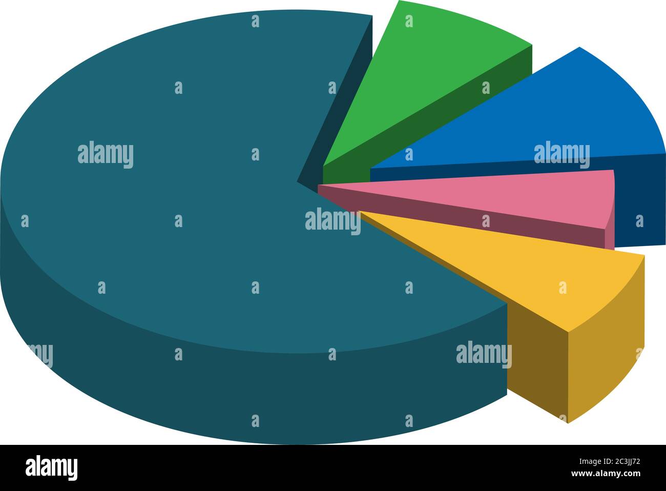 Pie Chart 3D Icon Vector Illustration Stock Vector Image & Art - Alamy