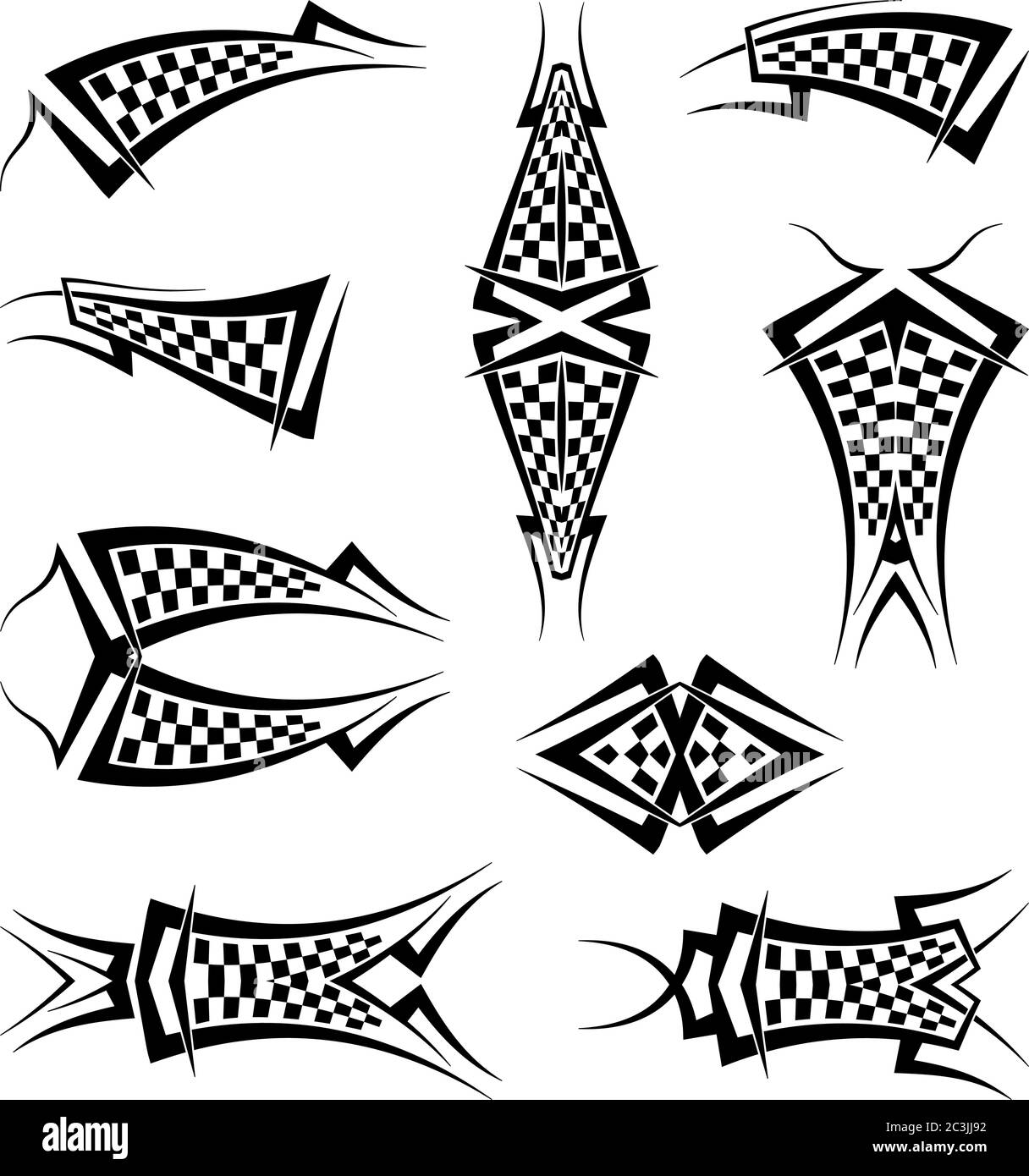 Tribal Car Decal : Vinyl Ready, Vehicle Graphics Vector Illustration ...