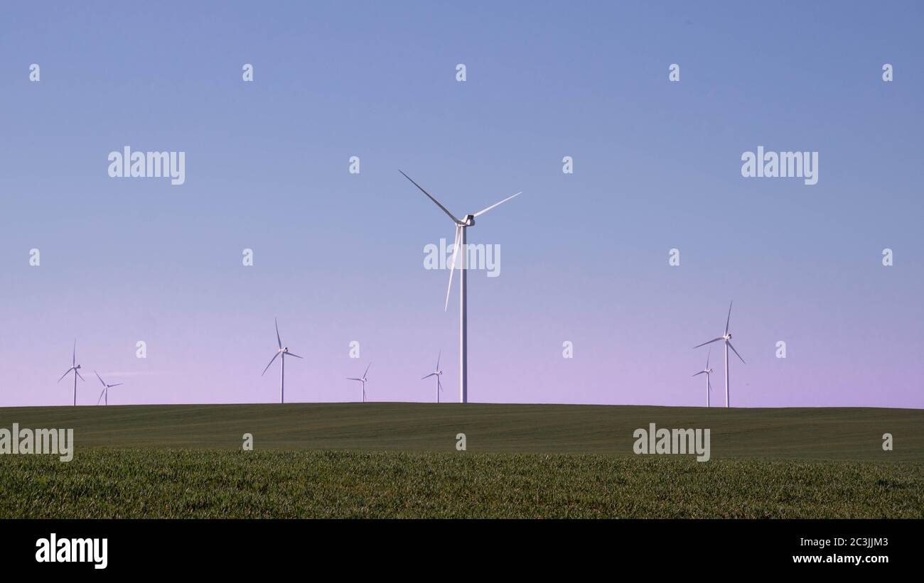 Landscape wind turbine hi-res stock photography and images - Alamy