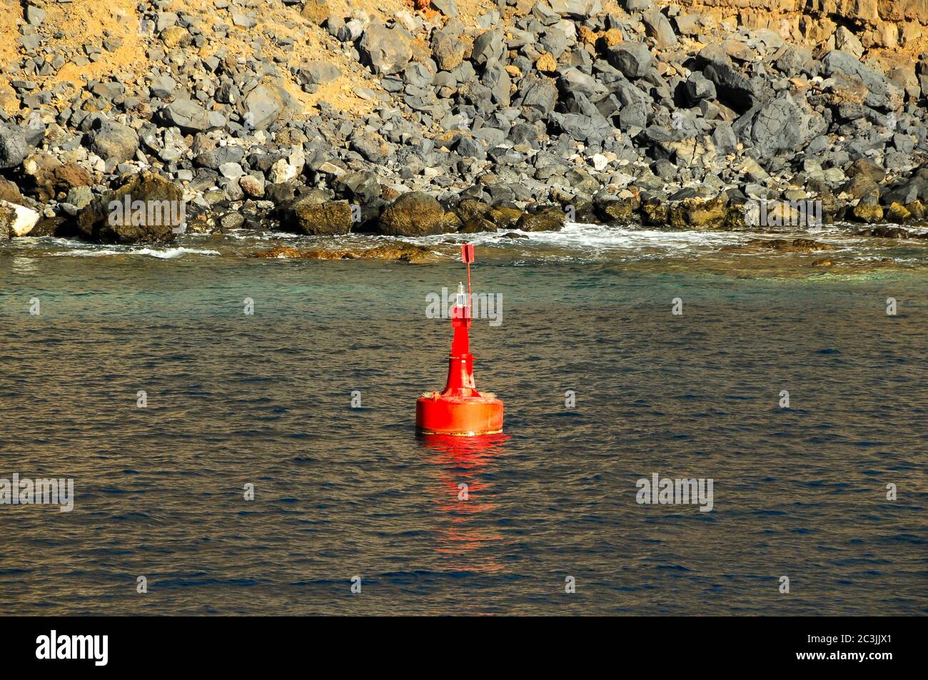 Floating Navigational Sign in a Canary Island Port Stock Photo - Alamy