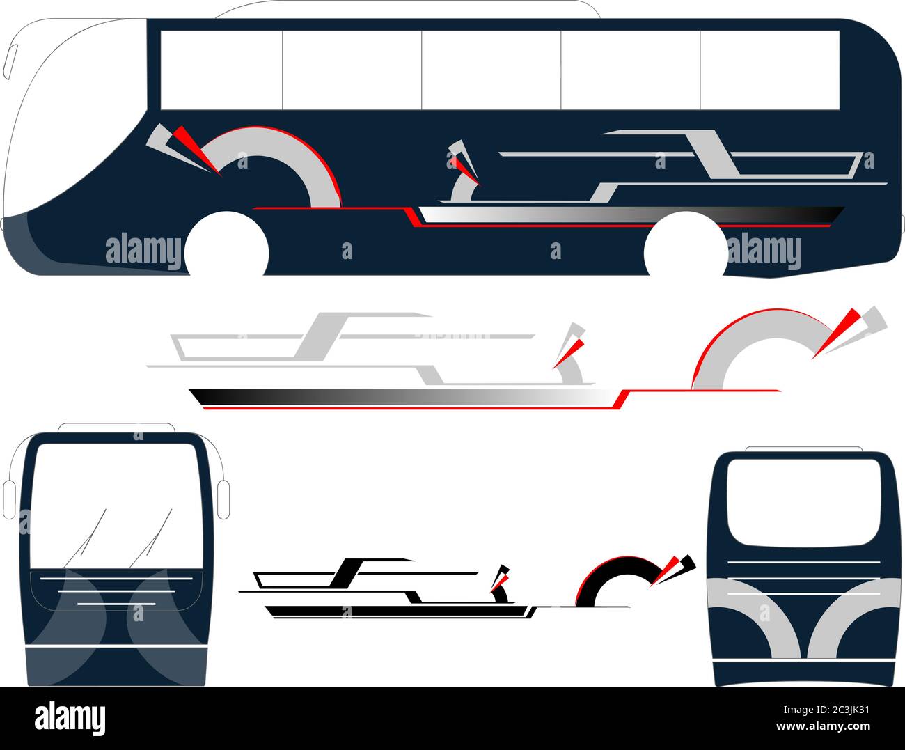 BUS Graphics, Vehicle Graphic Strips Stock Vector Image & Art - Alamy