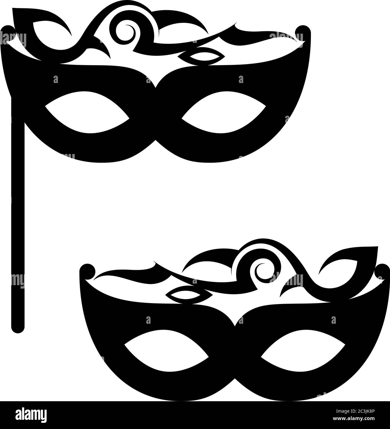 Carnival Mask Icon Vector Illustration Stock Vector Image & Art - Alamy