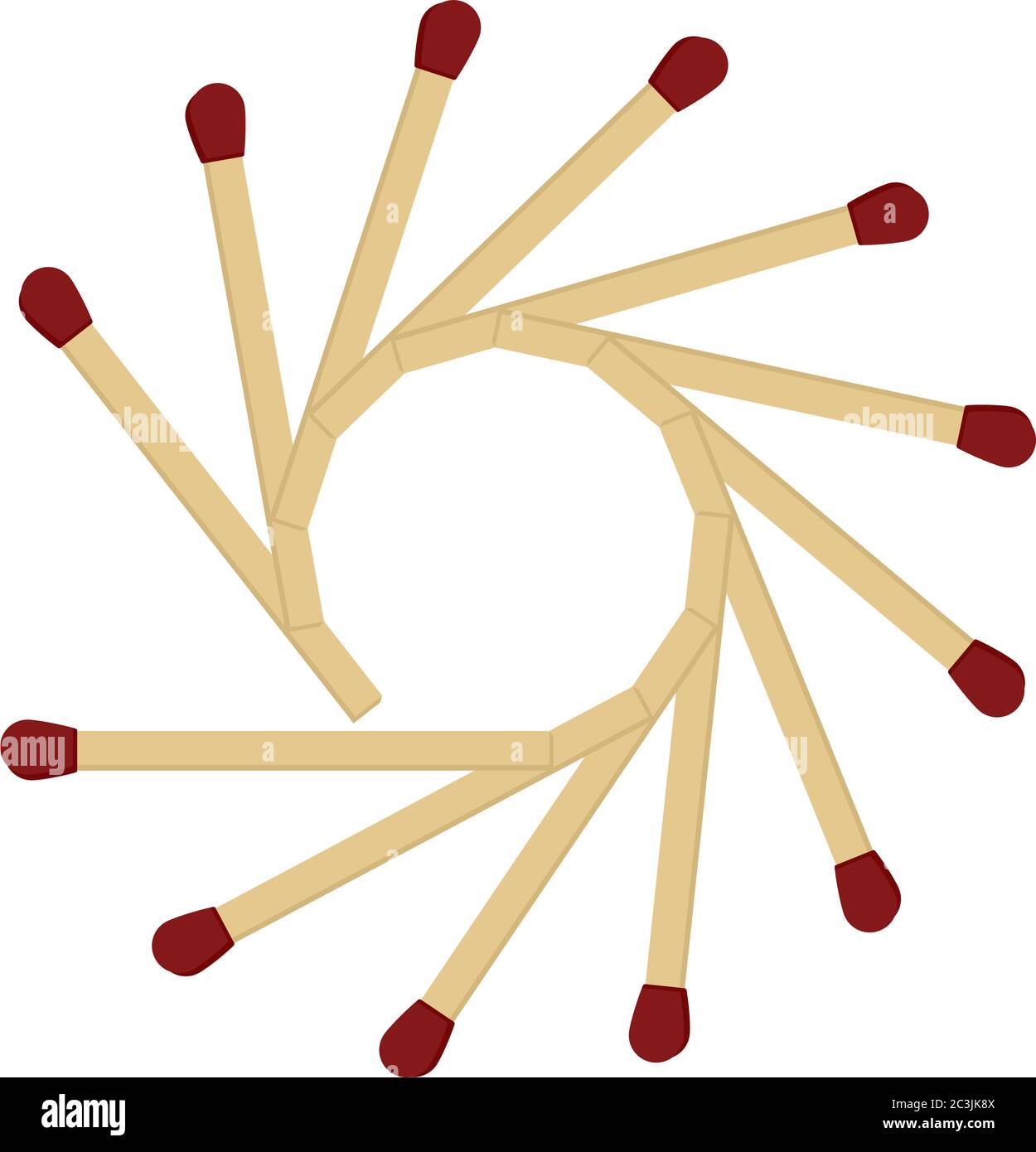 Matchstick Pattern Icon Vector Illustration Stock Vector Image & Art ...