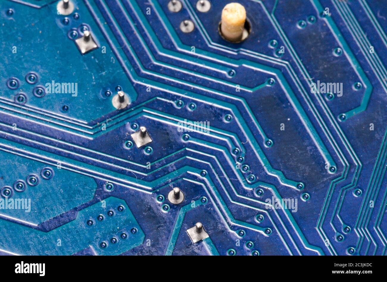 Macro Photo Of Electronic Circuit. Pcb On The Lighting Stock Photo - Alamy