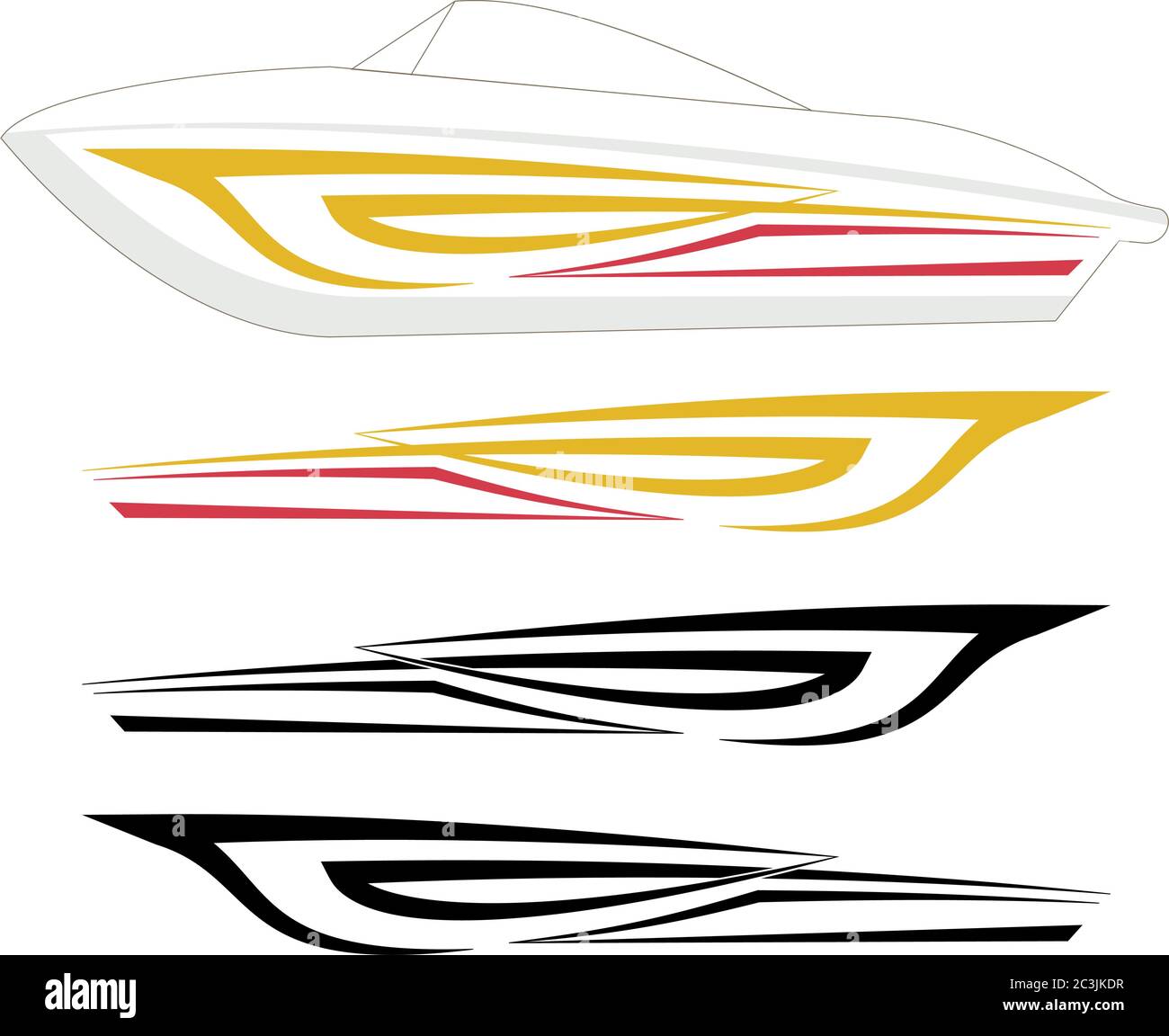 Boat Graphics, Stripe : Vinyl Ready Vector Illustration Stock Vector ...