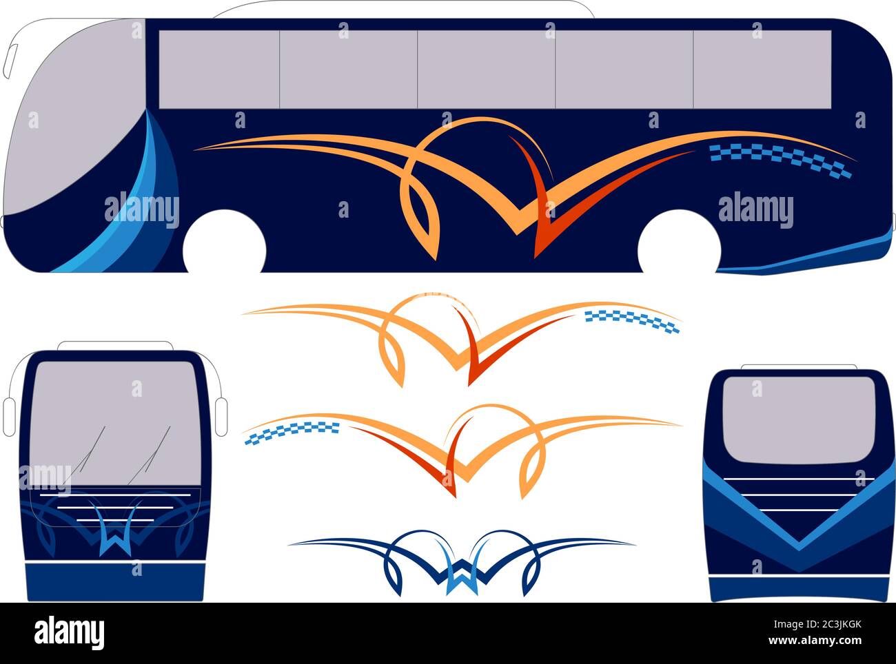 BUS Graphics, Vehicle Graphic Strips Stock Vector Image & Art - Alamy