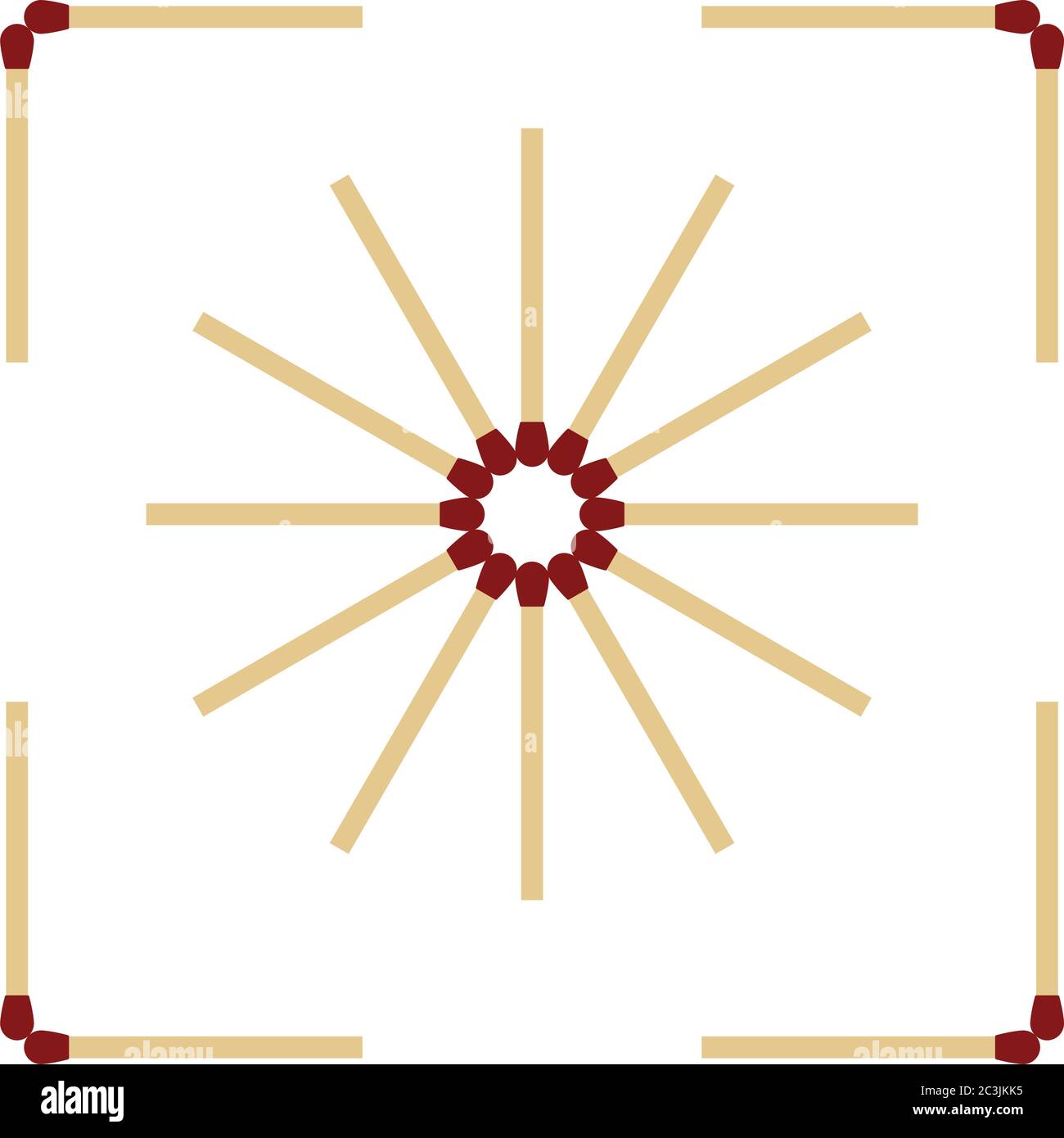 Matchstick Pattern Icon Vector Illustration Stock Vector Image & Art ...