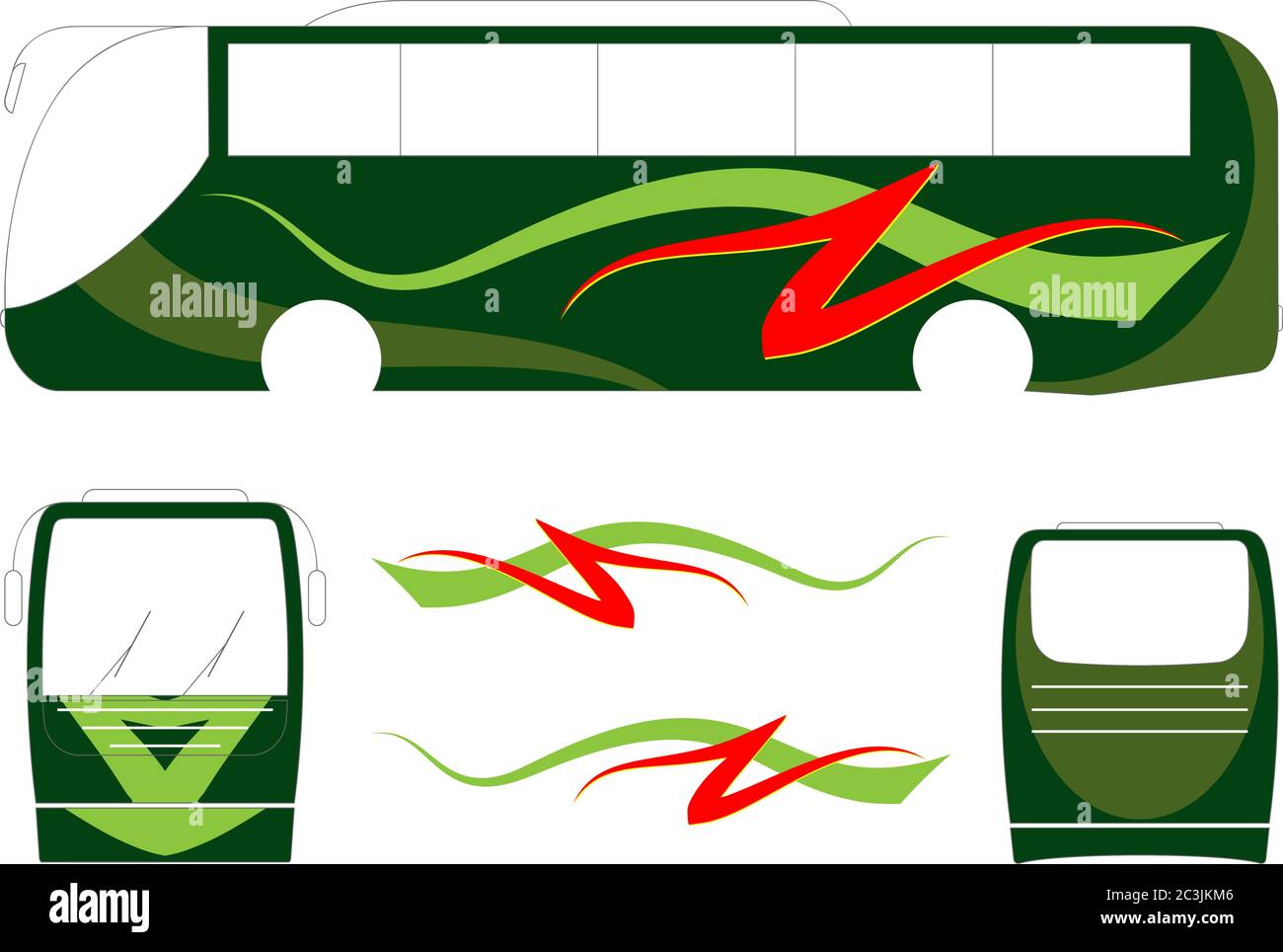 BUS Graphics, Vehicle Graphic Strips Stock Vector Image & Art - Alamy