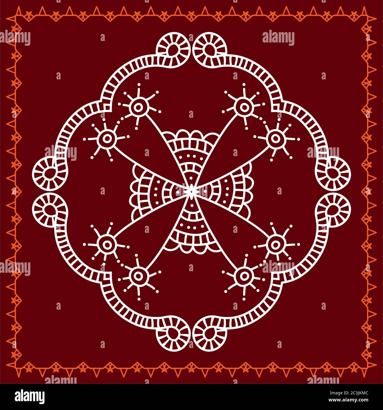 Indian wall painting Stock Vector Images - Alamy