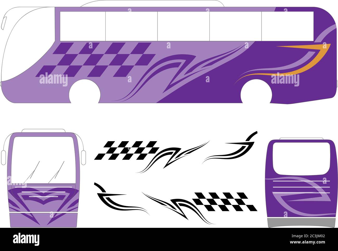 BUS Graphics, Vehicle Graphic Strips Stock Vector Image & Art - Alamy