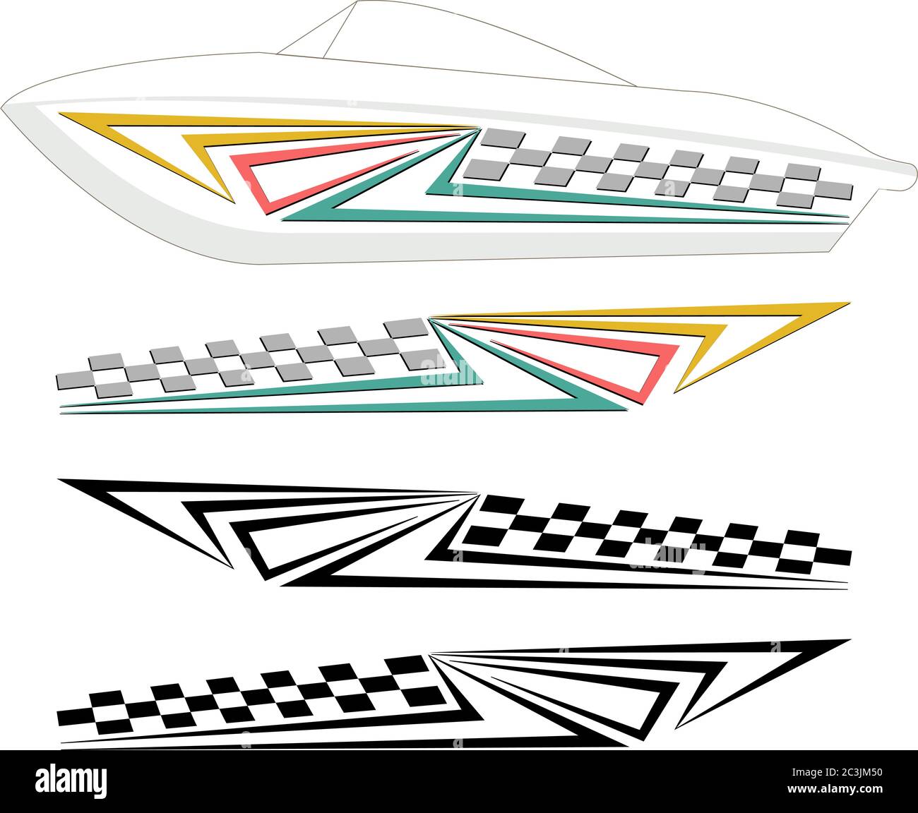 Boat Graphics, Stripe : Vinyl Ready Vector Illustration Stock Vector ...