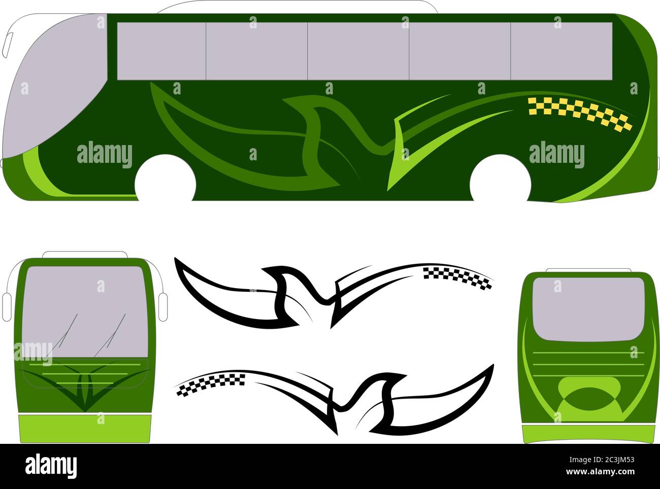 BUS Graphics, Vehicle Graphic Strips Stock Vector Image & Art - Alamy