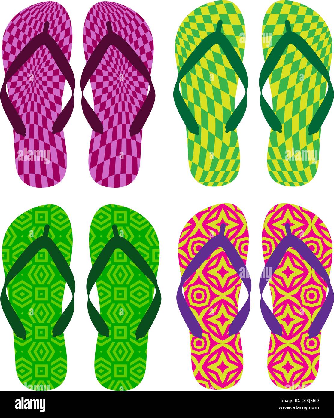 Beach Slipper Vector Illustration Stock Vector Image & Art - Alamy