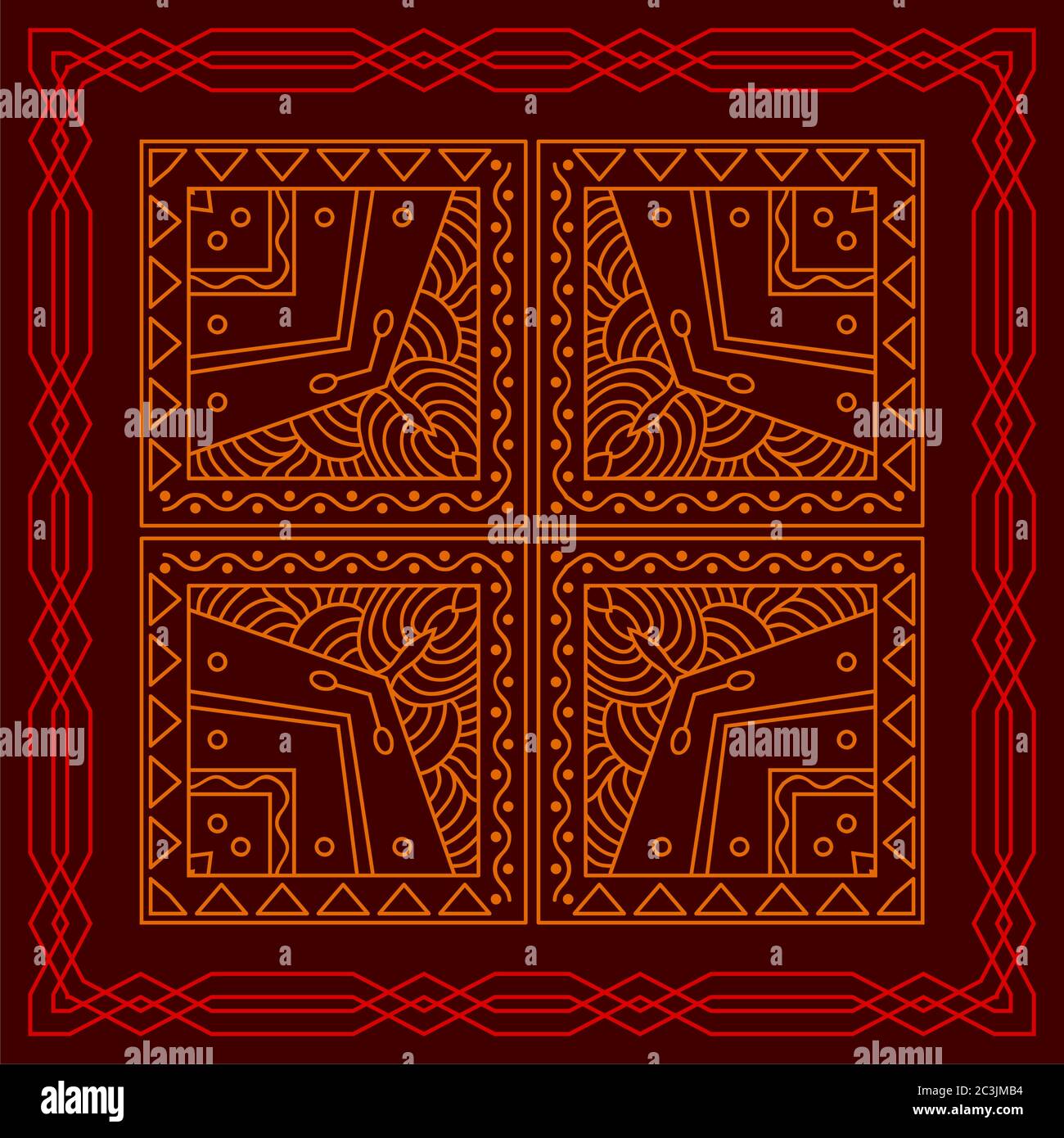Indian wall painting Stock Vector Images - Alamy